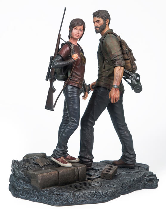 Statuette en résine de Joel et Ellie dans The Last of Us